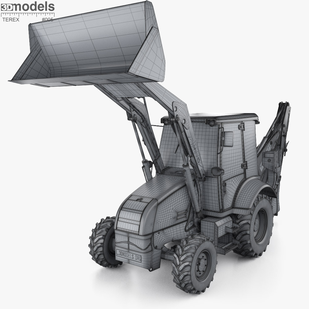 Terex 760 Backhoe Tractor 2004 3D model - Download Tractor on 3DModels.org