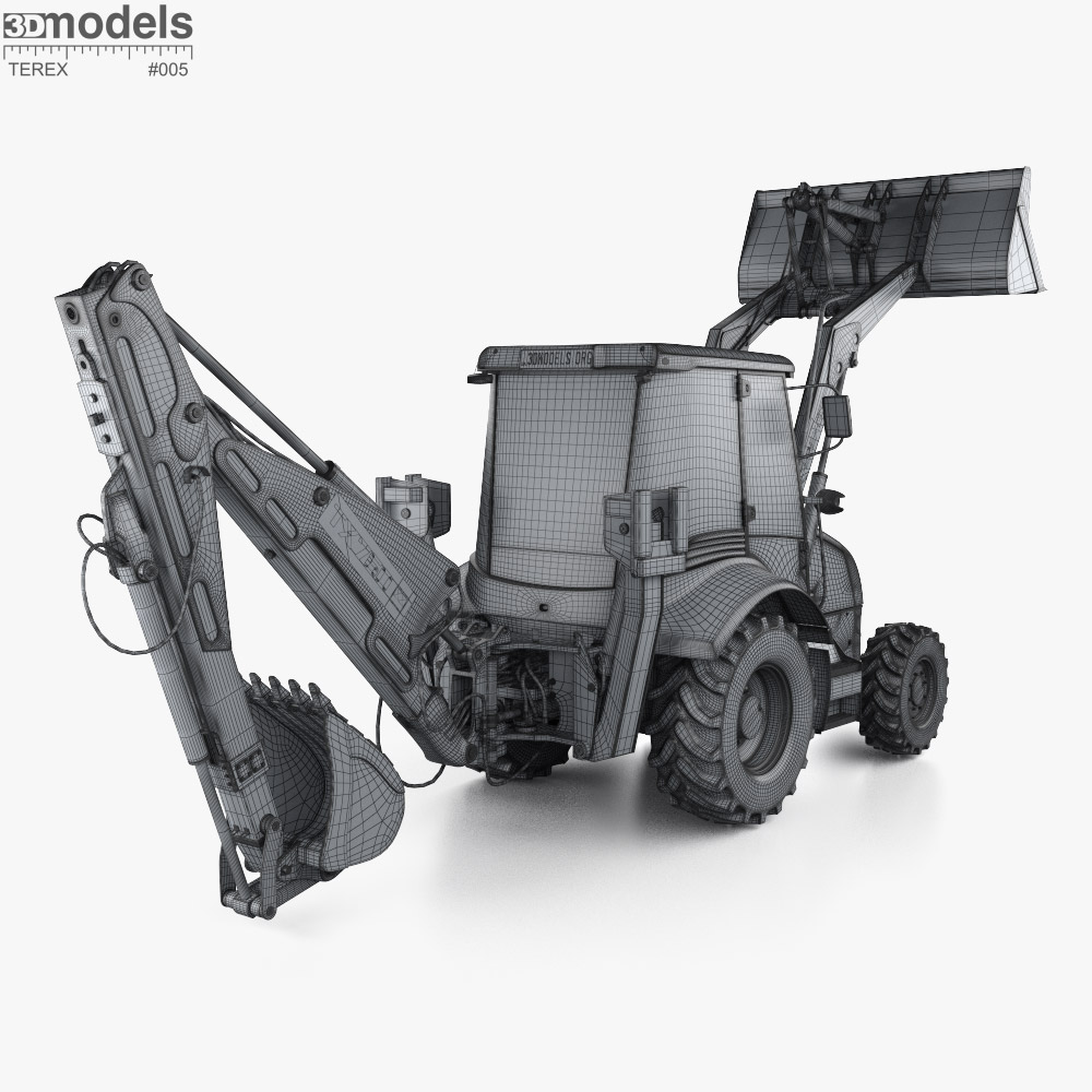 Terex 760 Backhoe Tractor 2004 3D model - Download Tractor on 3DModels.org