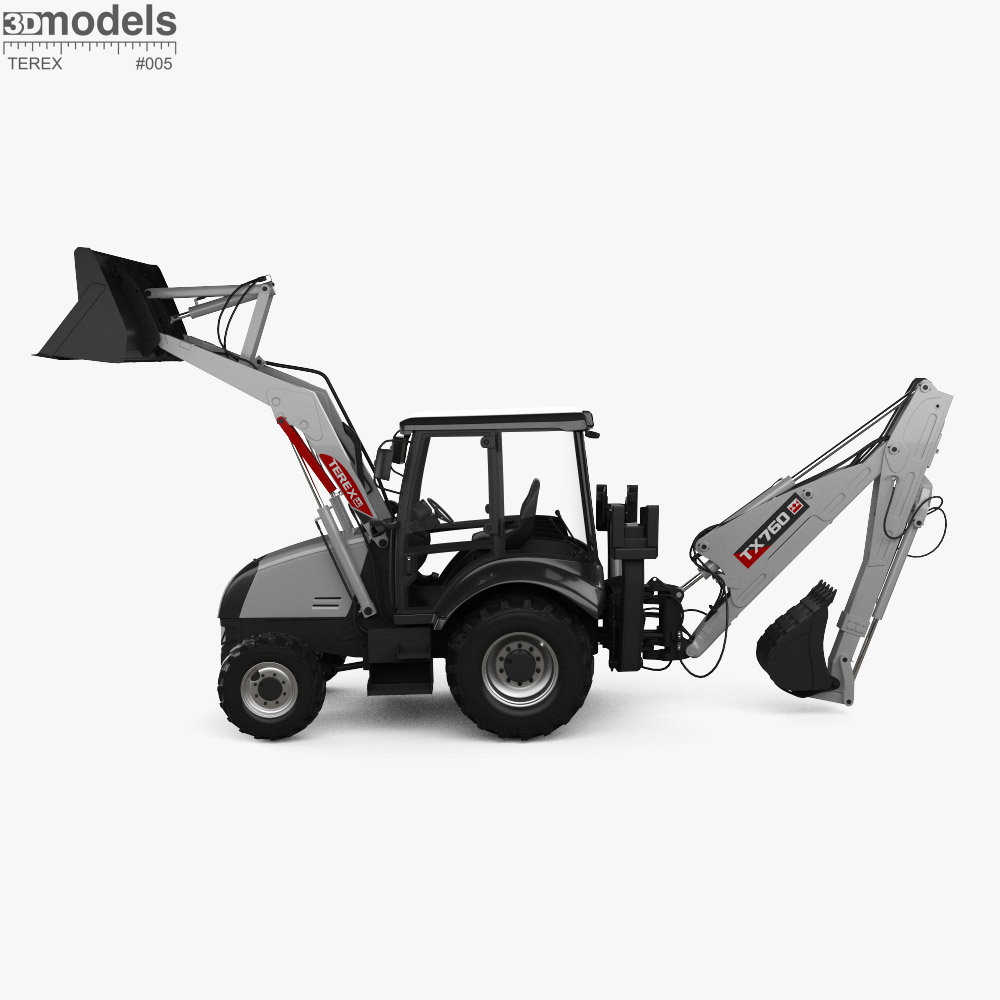 Terex 760 Backhoe Tractor 2004 3D model - Download Tractor on 3DModels.org