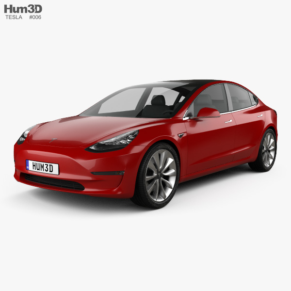 Tesla Model 3 3D-modeller Last ned - 3DModels.org