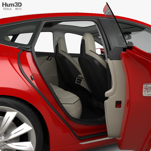 Tesla Model S with HQ interior 2015 3D model - Download Sedan on ...