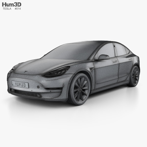 Tesla Model 3 2021 3D 모델 - 다운로드 Sedan on 3DModels.org
