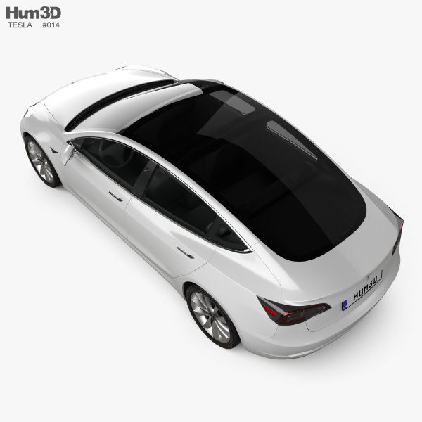 特斯拉 Model 3 2021 3D模型 - 下载 Sedan 开启 3DModels.org
