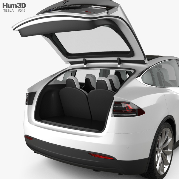 Tesla model X with HQ interior 2020 3D model - Download Crossover SUV ...