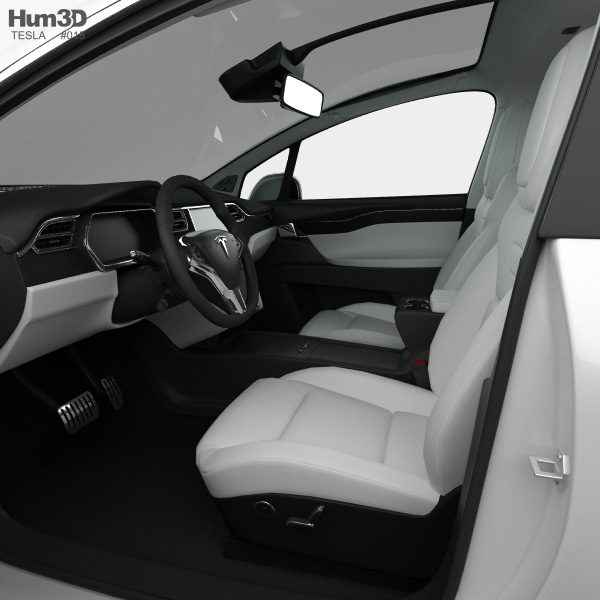 Tesla model X with HQ interior 2020 3D model - Download Crossover SUV ...