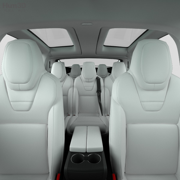 Tesla model X 인테리어 가 있는 2020 3D 모델 - 다운로드 Crossover SUV on 3DModels.org
