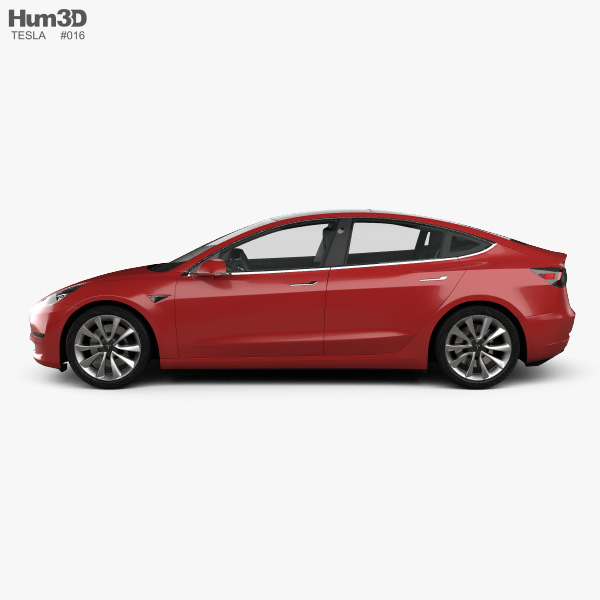 Tesla Model 3 with HQ interior 2021 3D model - Download Sedan on ...