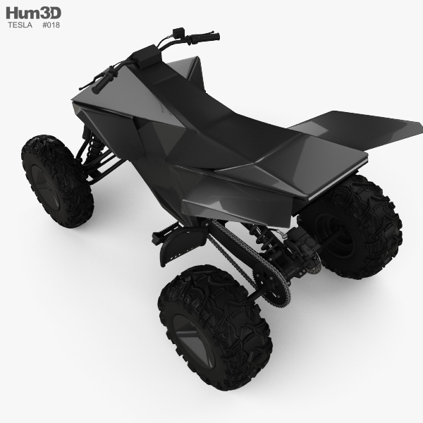 Tesla Cyberquad ATV 2019 3D model - Download ATV on 3DModels.org