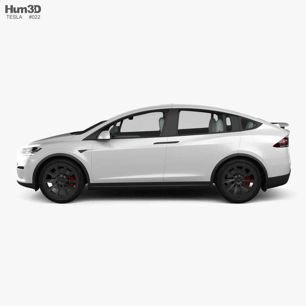 Tesla Model X with HQ interior 2024 3D model - Download Crossover SUV ...