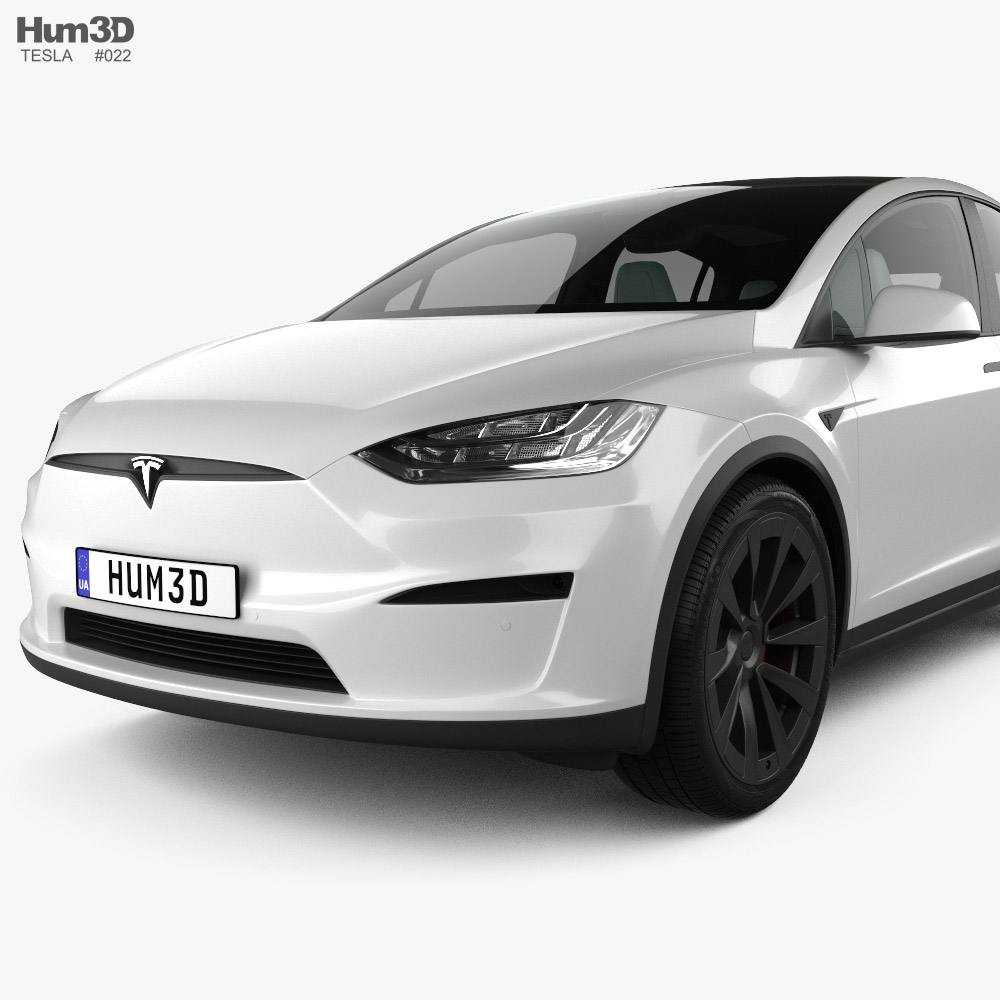 Tesla Model X with HQ interior 2024 3D model - Download Crossover SUV ...