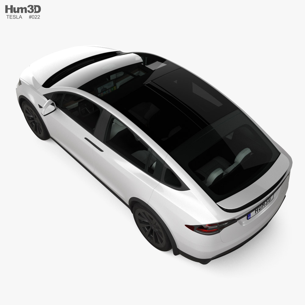 Tesla Model X with HQ interior 2024 3D model - Download Crossover SUV ...