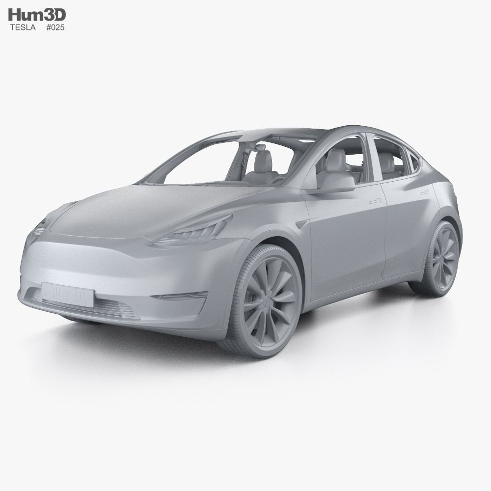 Tesla Model Y with HQ interior 2025 3D model - Download Sedan on ...