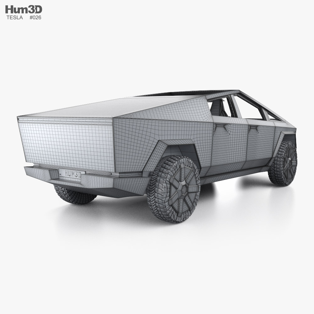Tesla Cybertruck concept with HQ interior 2025 3D modeli - İndir Pickup ...