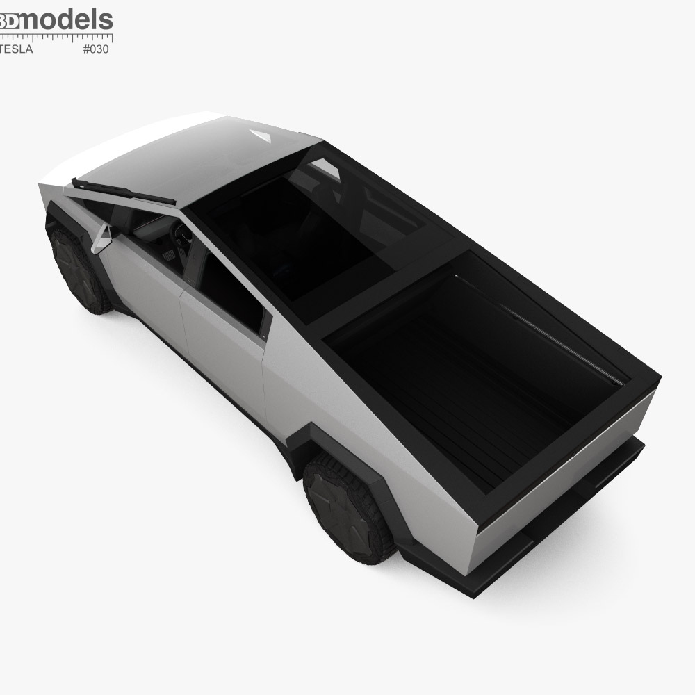 Tesla Cybertruck with HQ interior 2025 3D model - Download Pickup on ...