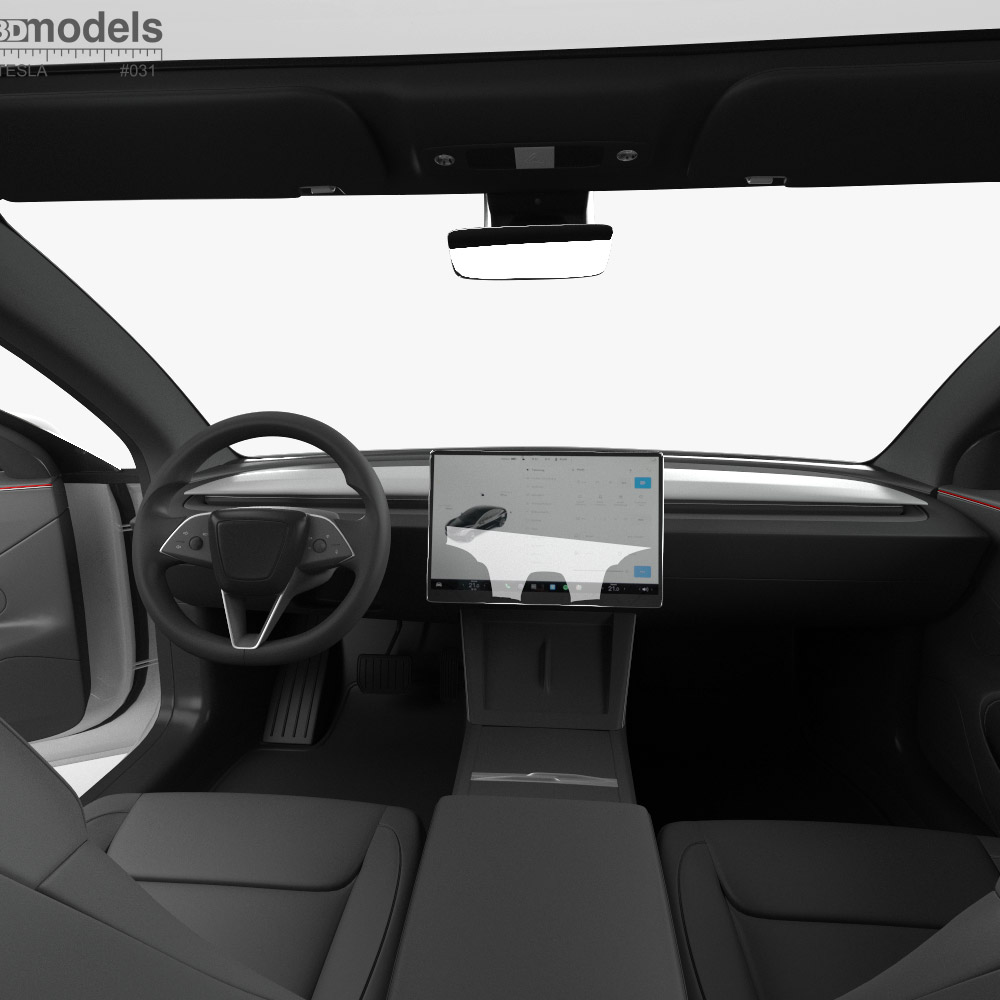 Tesla Model 3 with HQ interior 2025 3D model - Download Sedan on ...