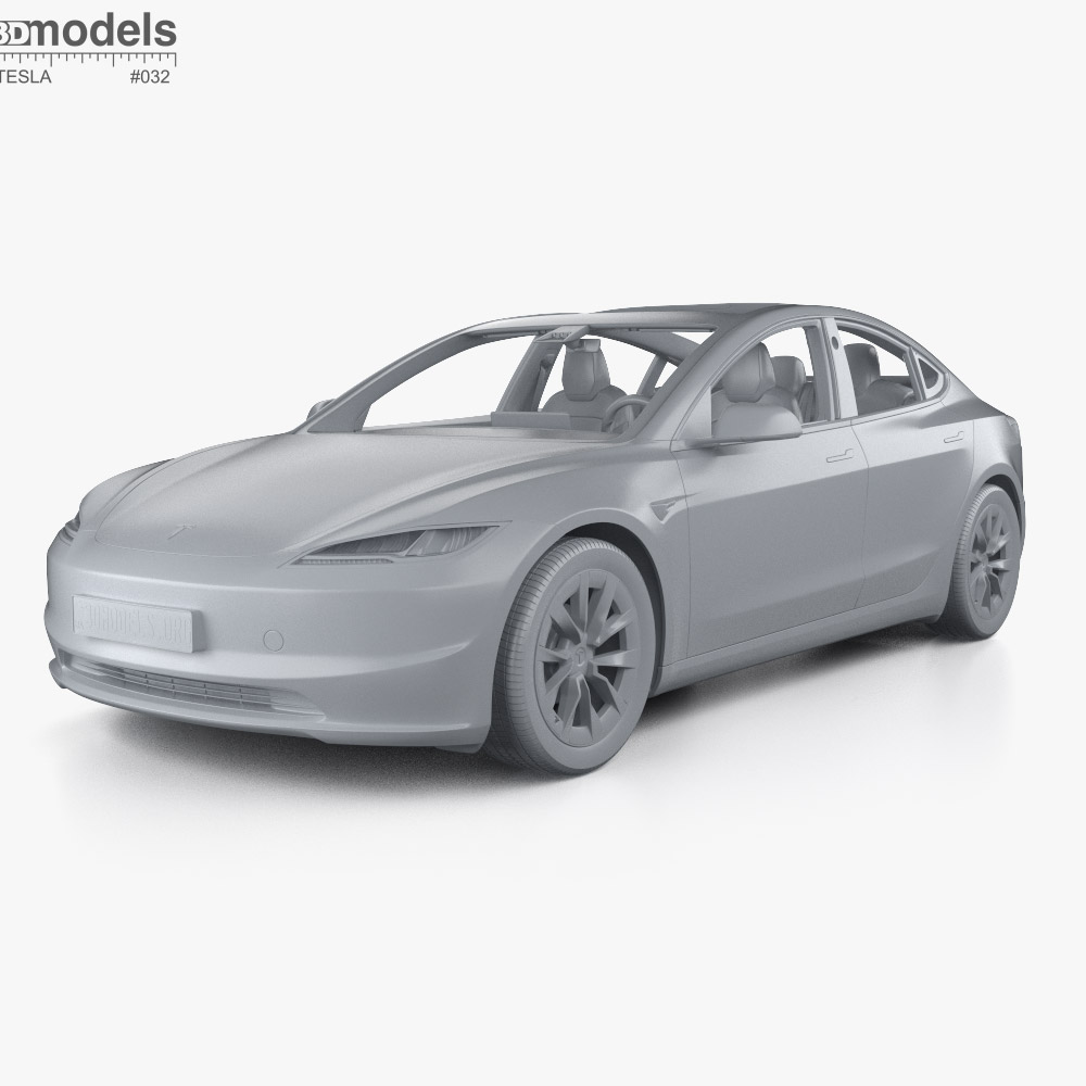 Tesla Model 3 Performance with HQ interior 2025 3D model - Download ...