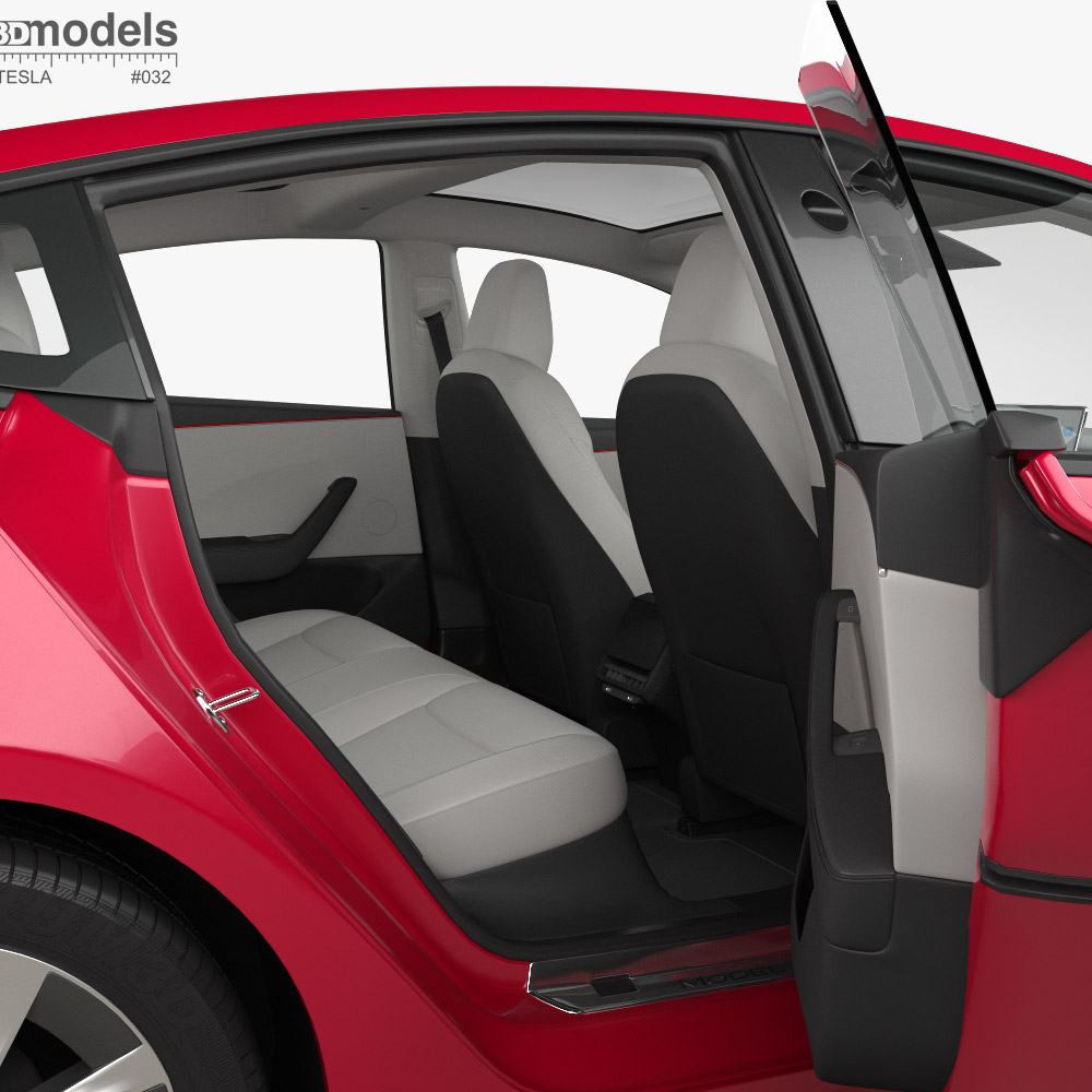 Tesla Model 3 Performance with HQ interior 2025 3D model - Download ...