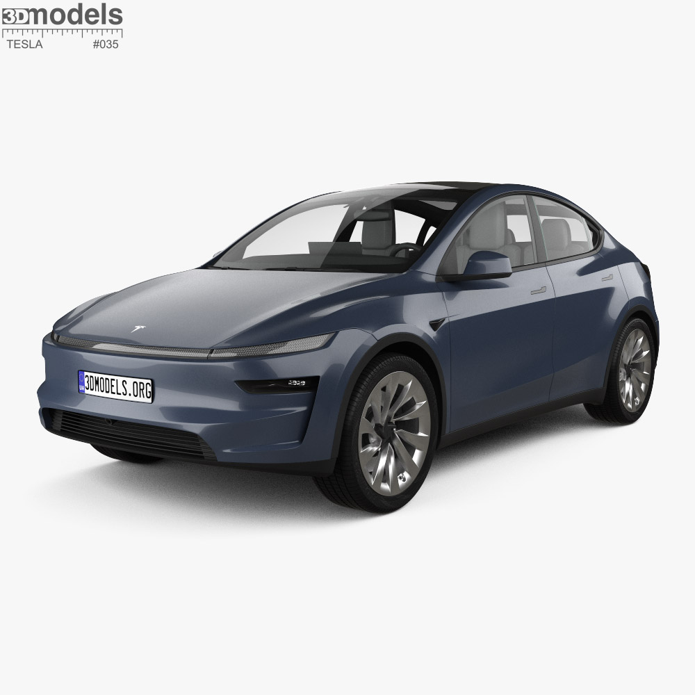 Tesla Model Y 2025 3D model - Download Sports car on 3DModels.org