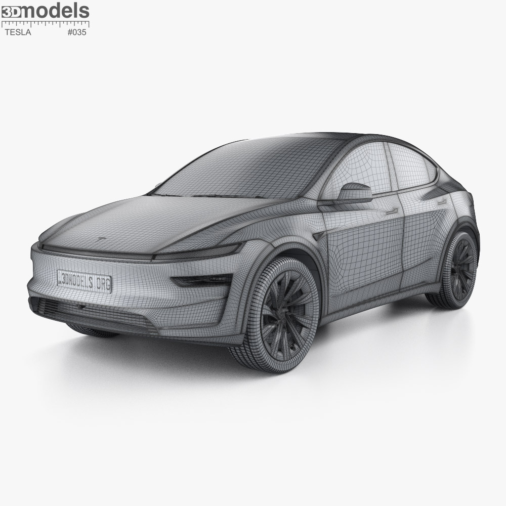 Tesla Model Y 2025 3D model - Download Sports car on 3DModels.org