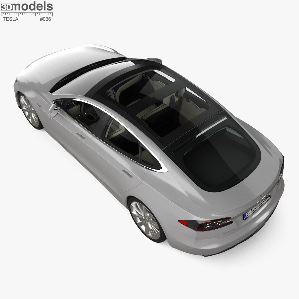 Tesla Model S P90D with HQ interior and engine 2019 3D model - Download ...