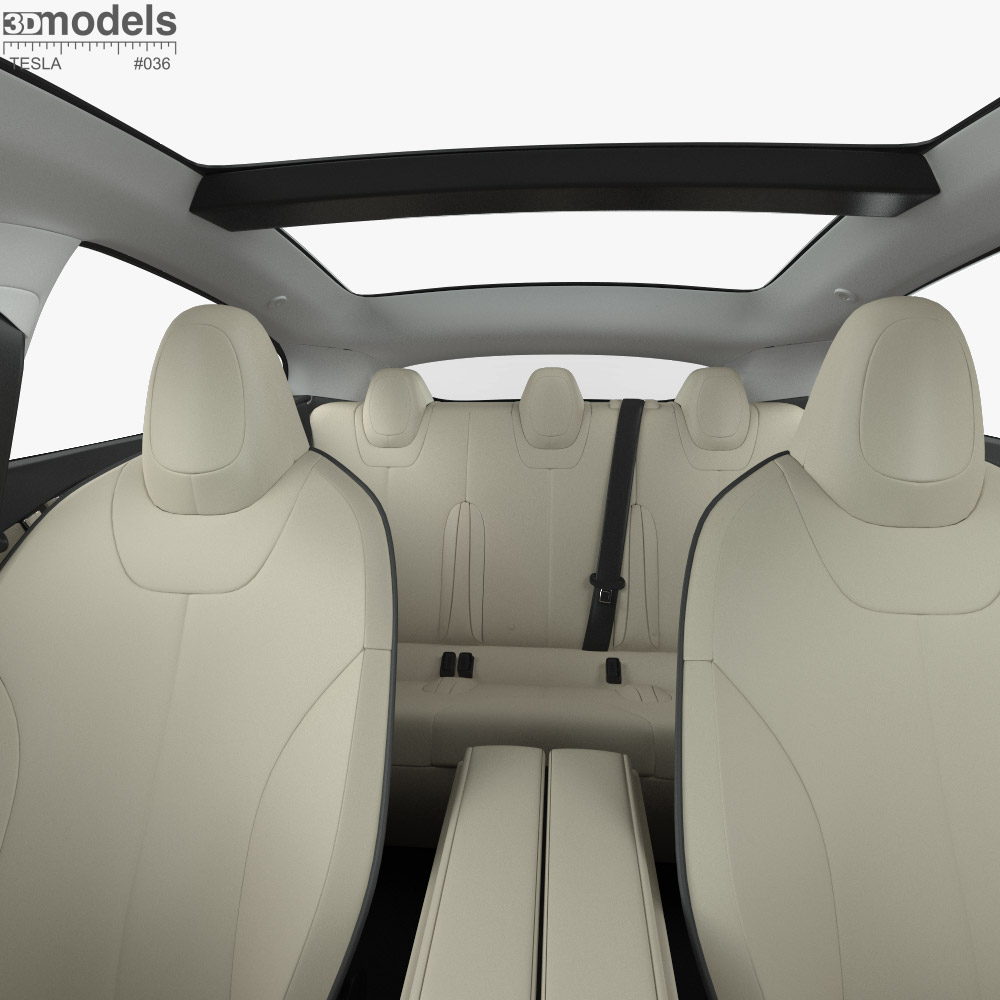 Tesla Model S P90D with HQ interior and engine 2019 3D model - Download ...