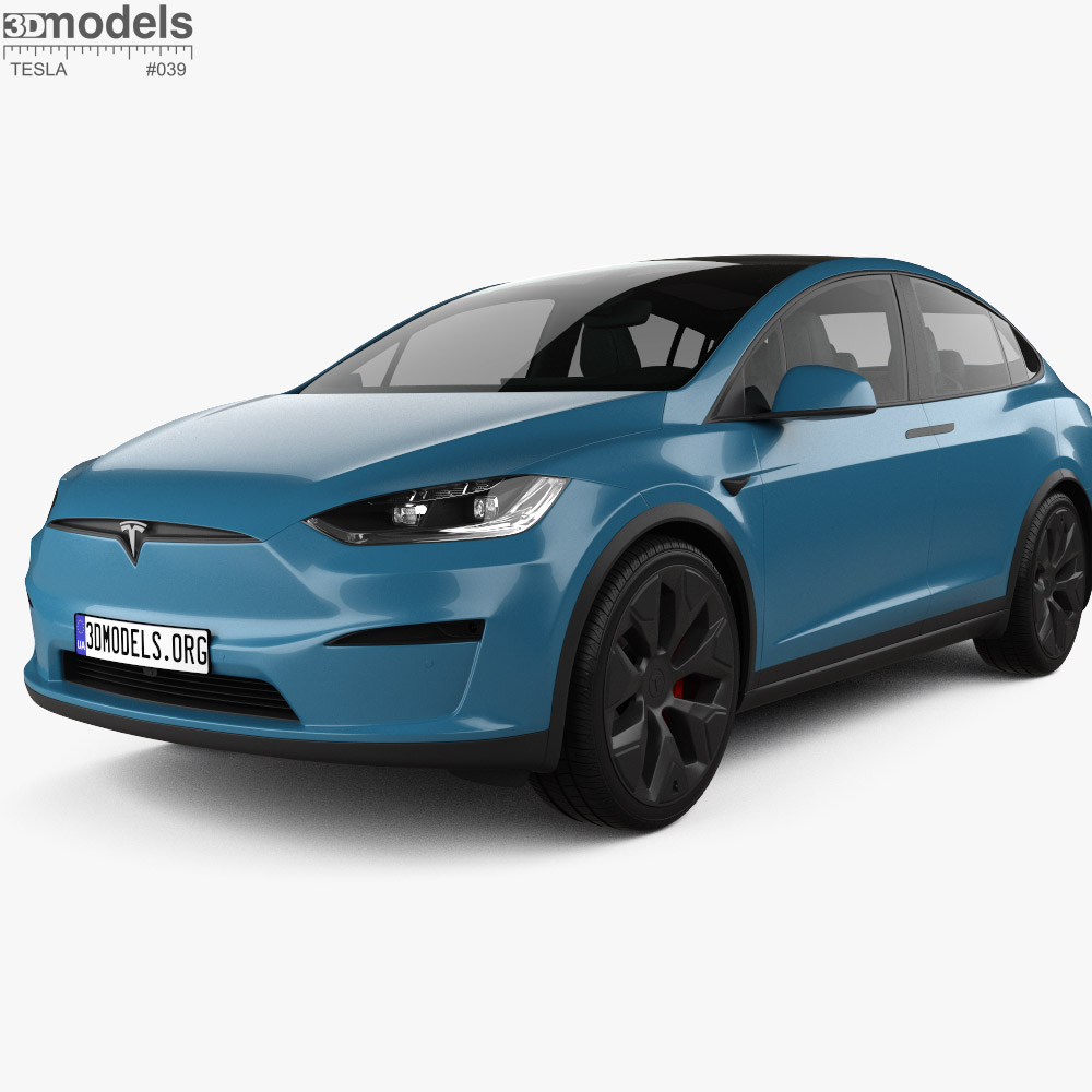 Tesla Model X Plaid 2025 3D model - Download Crossover SUV on 3DModels.org