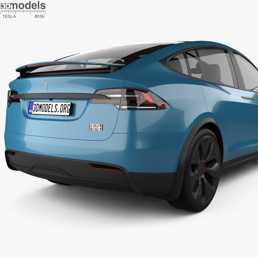 Tesla Model X Plaid 2025 3D model - Download Crossover SUV on 3DModels.org