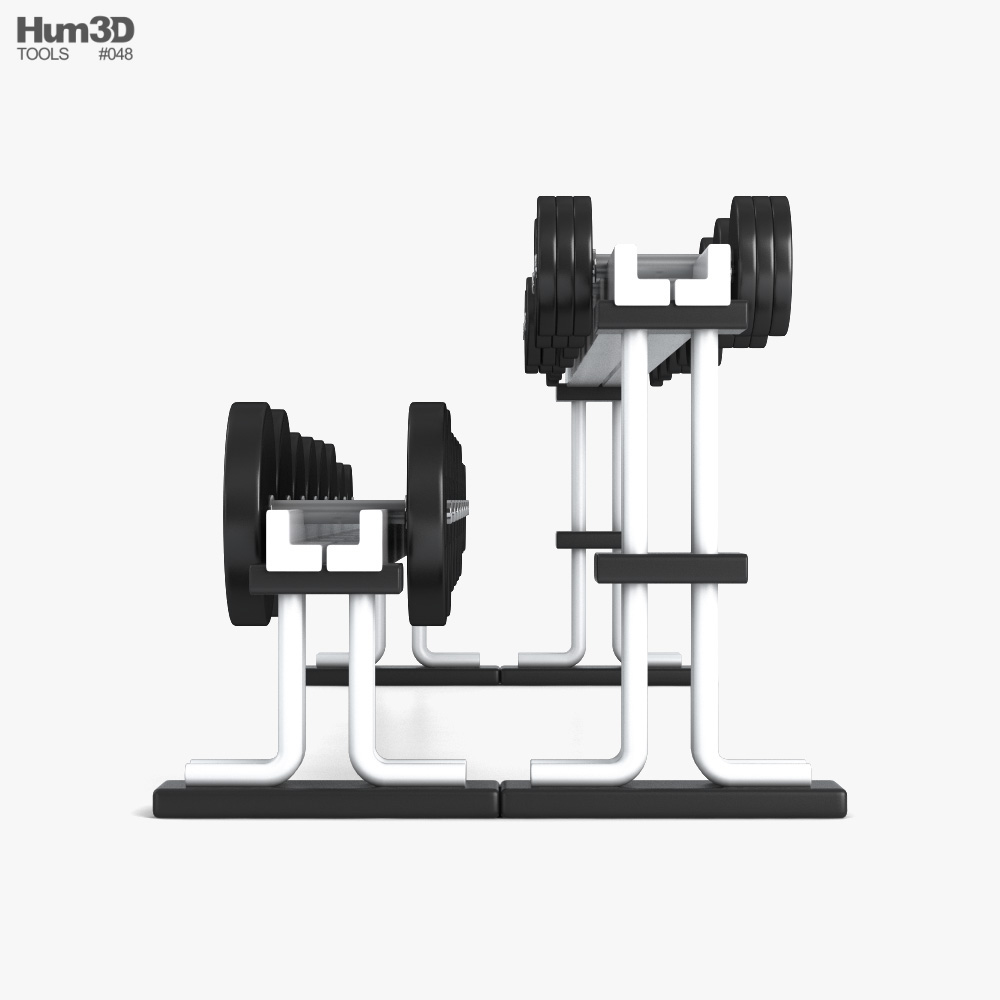 Dumbbell Rack 3D model - Download Sports Equipment on 3DModels.org
