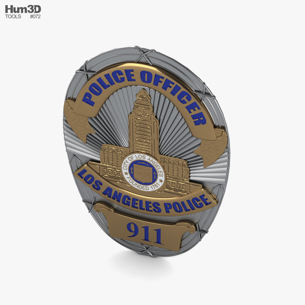Police Badge 3D model - Download Accessories on 3DModels.org
