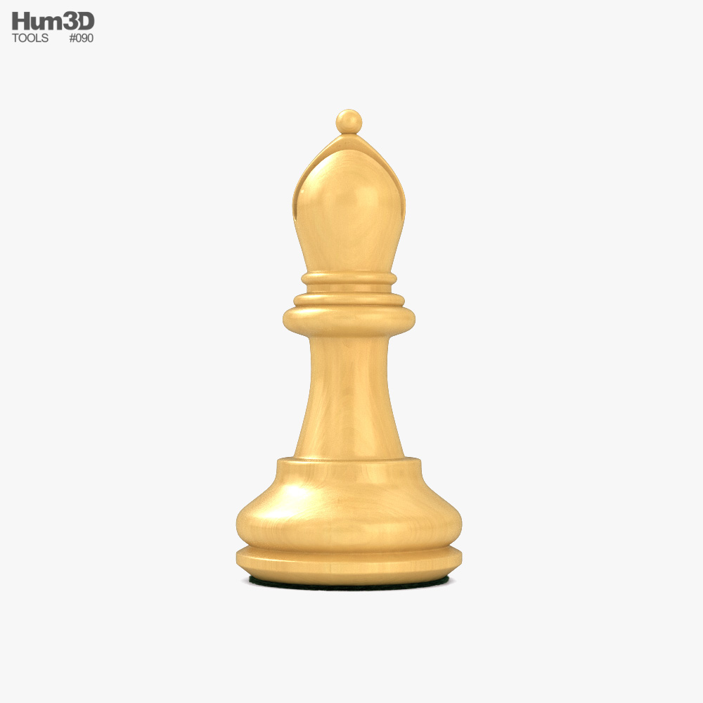Alfil de ajedrez White Modelo 3D - Descargar Juguetes on 3DModels.org