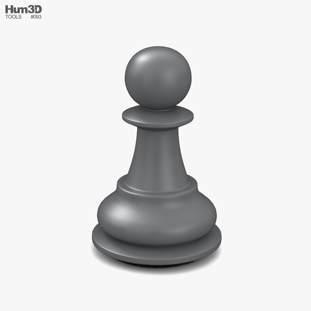 Classic Chess Pawn Black 3D model - Download Toys on 3DModels.org