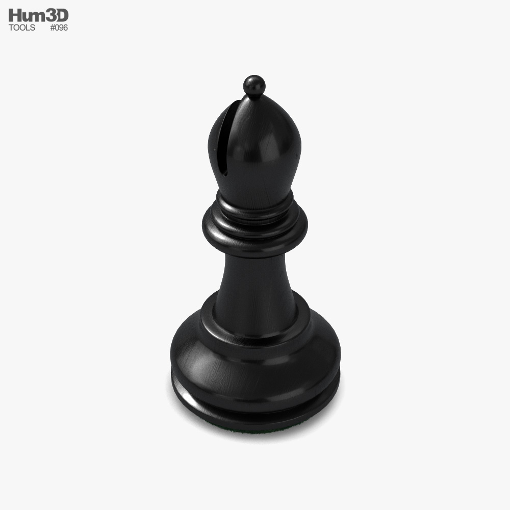 Classic Chess Bishop Black 3D model - Download Toys on 3DModels.org