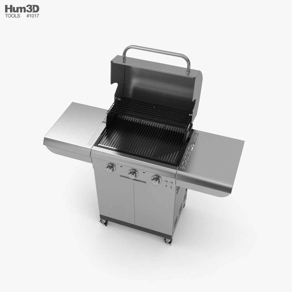 Gas Grill 01 3D model - Download Appliances on 3DModels.org