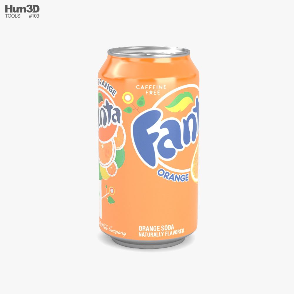 Fanta Lata 12 FL Modelo 3D - Descargar Botellas, Latas activado ...