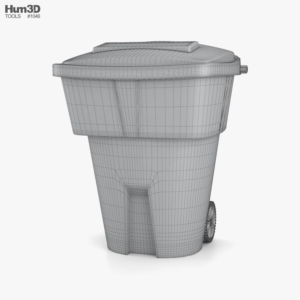 Roto Industries Waste Container 3D model - Download Street elements on ...