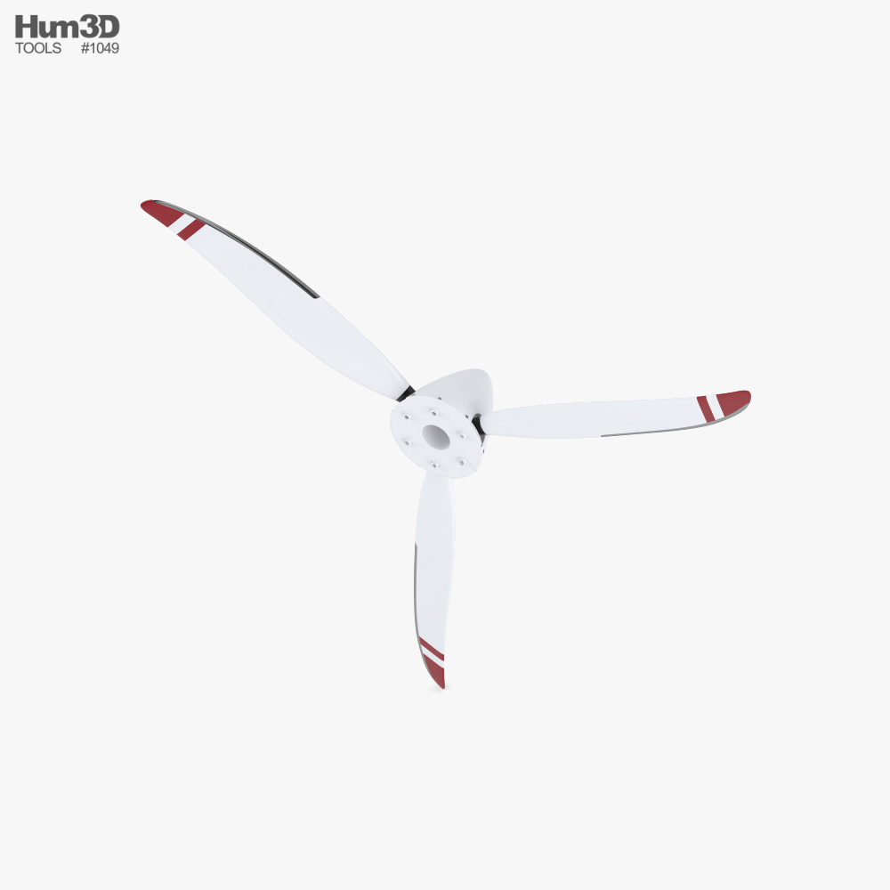 3-Blade Propeller 3D model - Download Light Aircraft on 3DModels.org