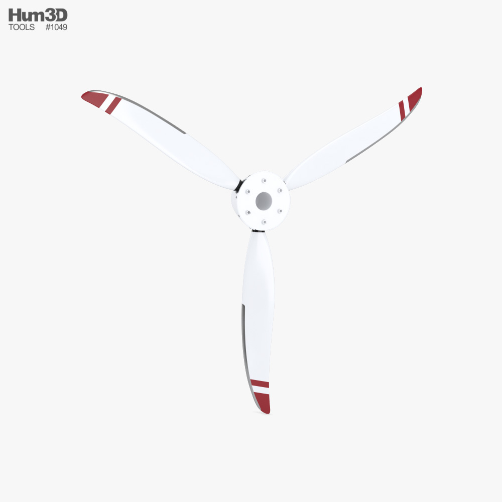 3-Blade Propeller 3D model - Download Light Aircraft on 3DModels.org