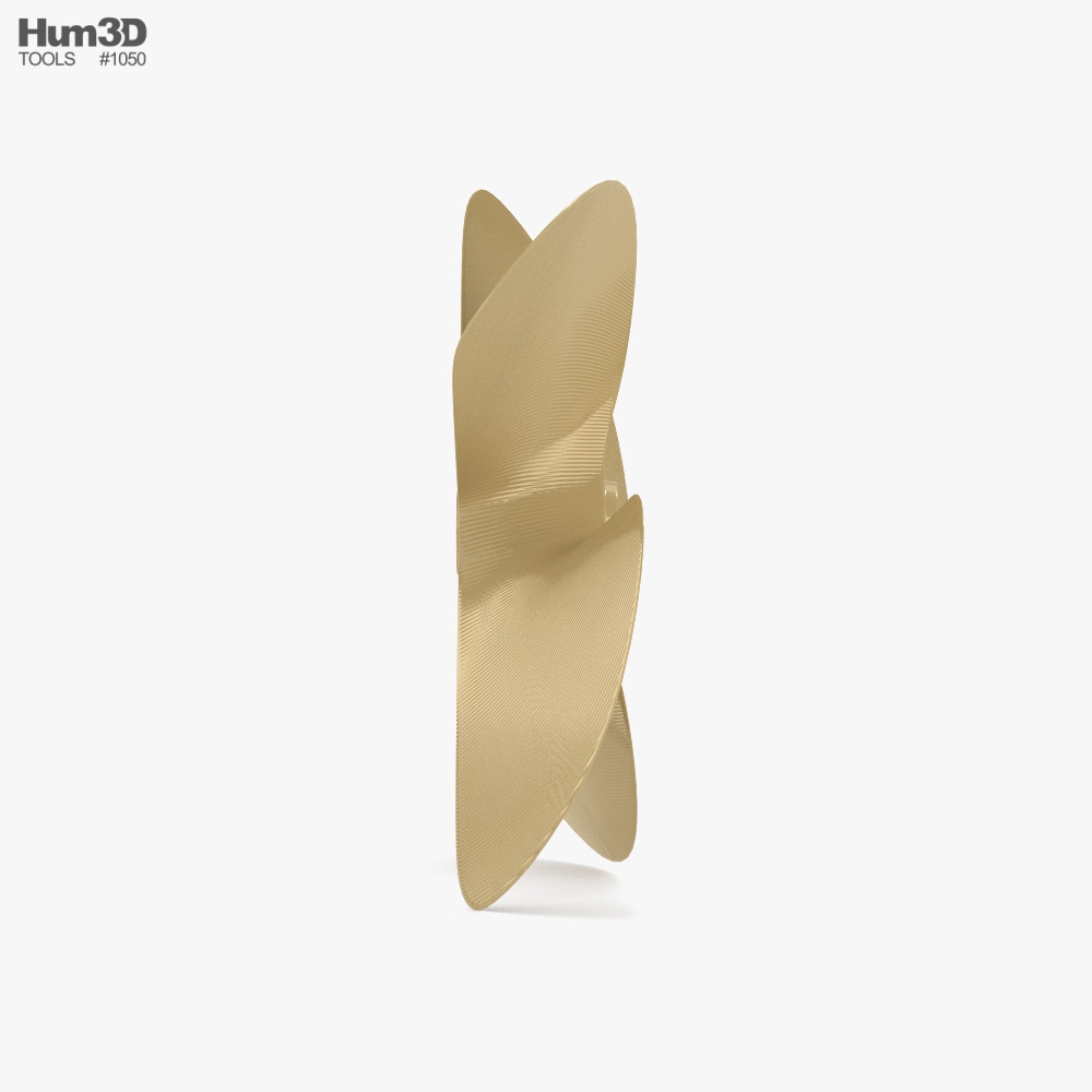 4 Blade Boat Propeller 3D model - Download Vehicle equipment on ...