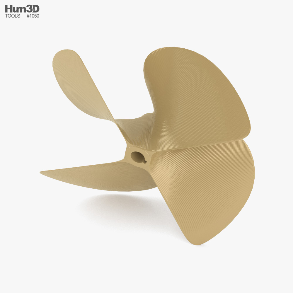 4 Blade Boat Propeller 3D model - Download Vehicle equipment on ...