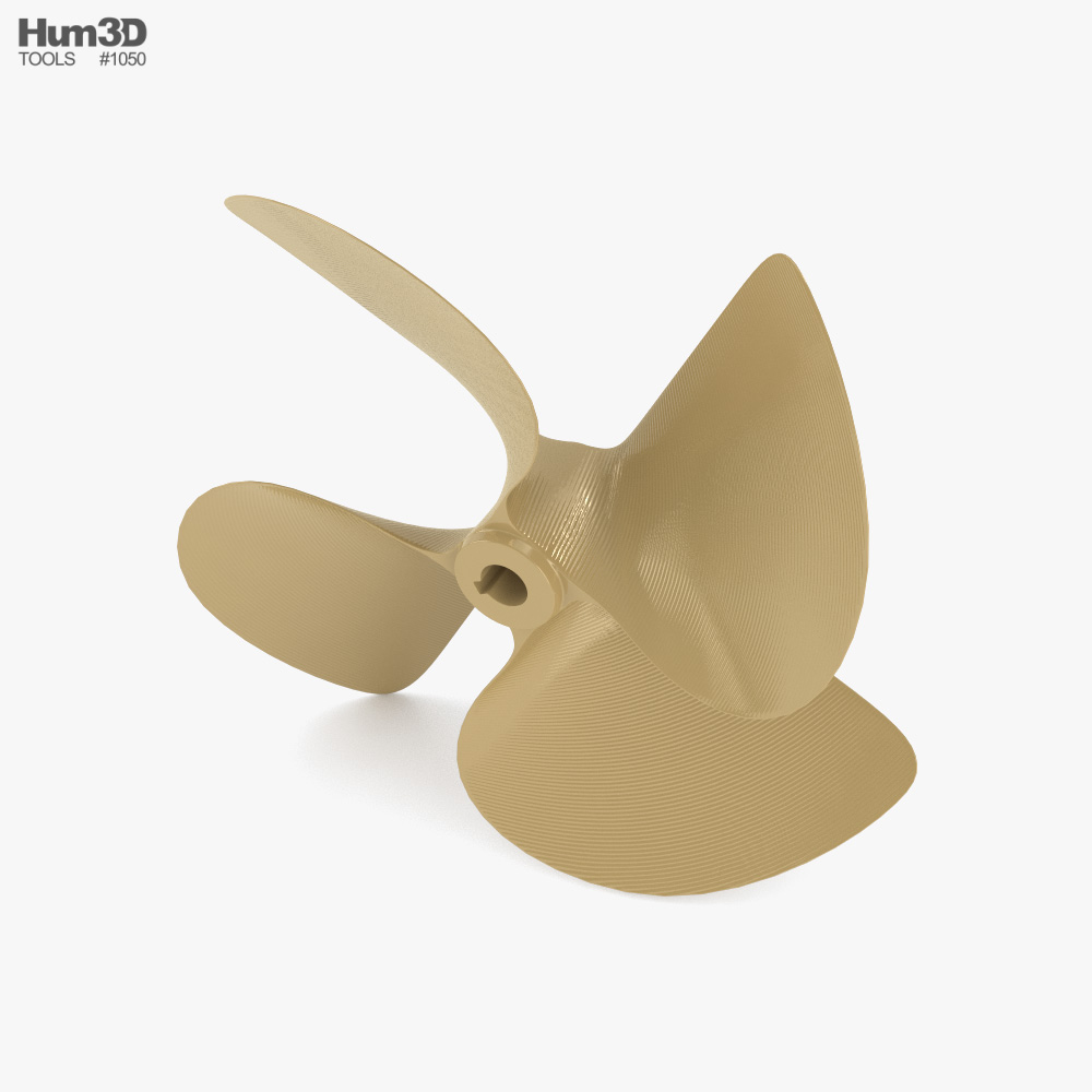 4 Blade Boat Propeller 3D model - Download Vehicle equipment on ...