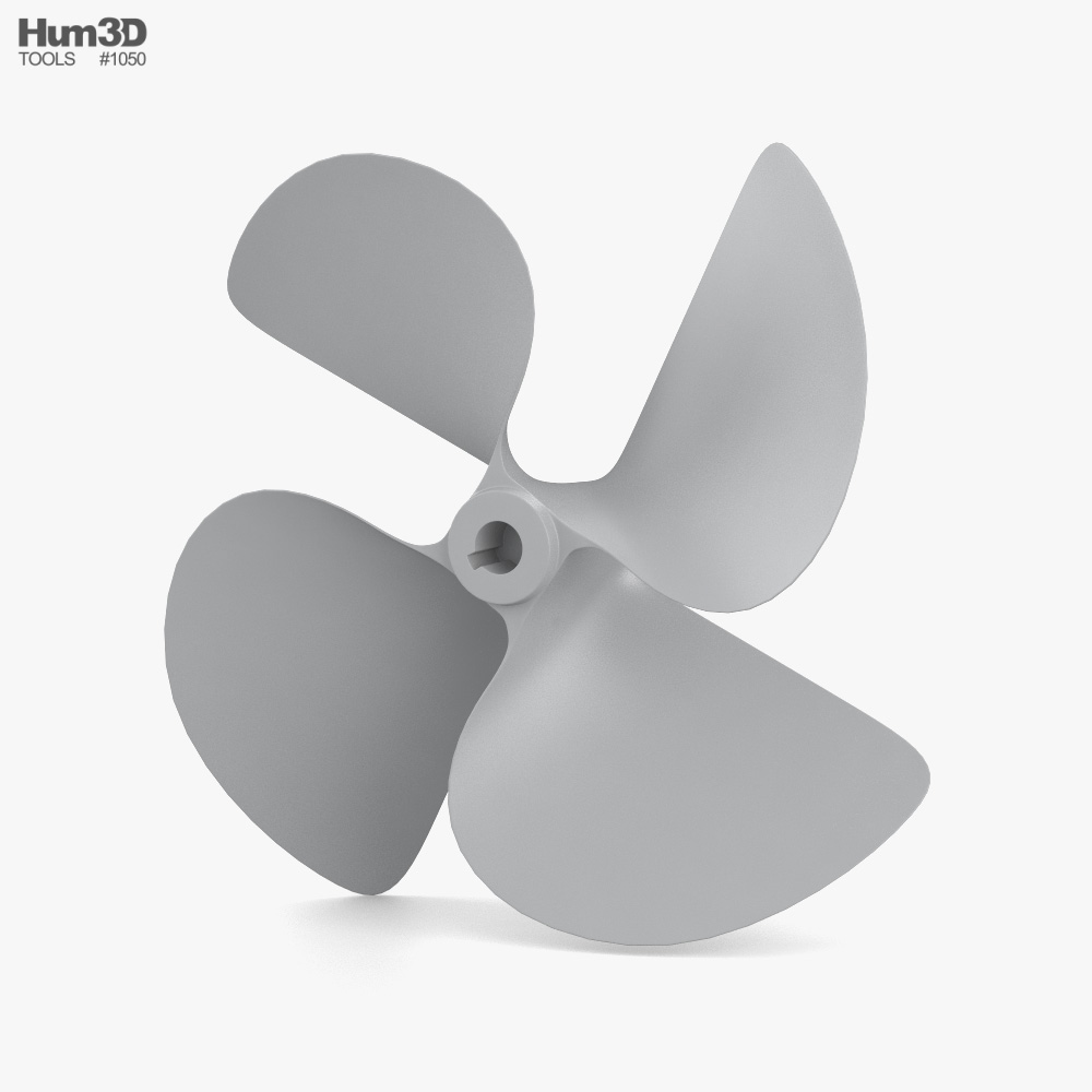 4 Blade Boat Propeller 3D model - Download Vehicle equipment on ...