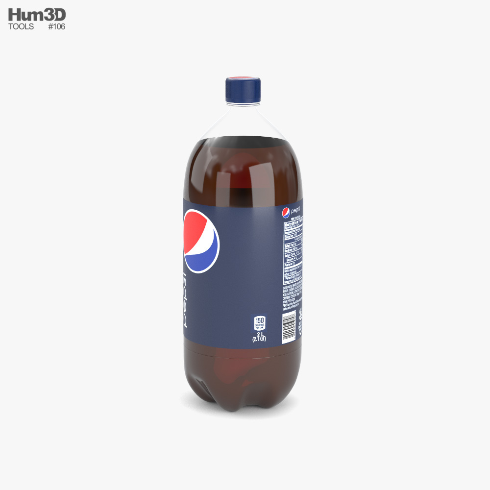 Pepsi Bottle 2L 3D model - Download Bottles, Cans on 3DModels.org
