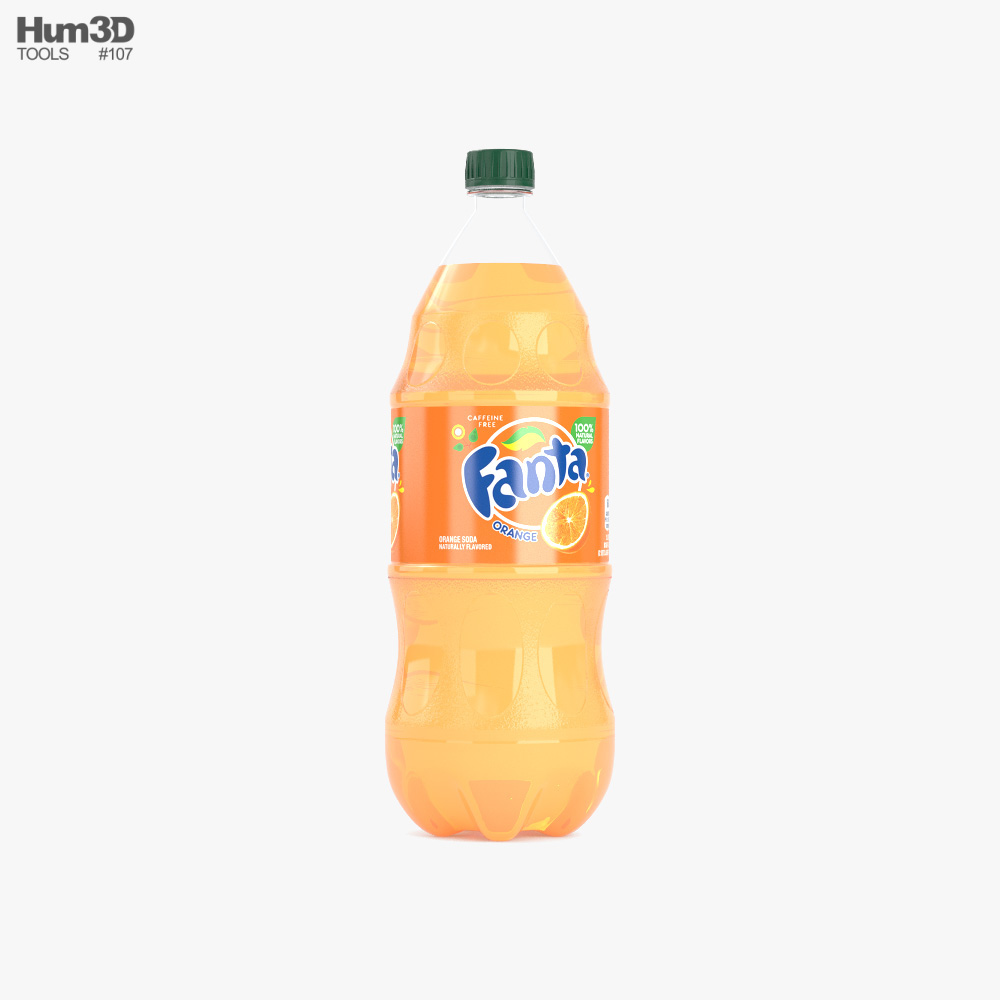 Botella Fanta 2 Litros Modelo 3D - Descargar Botellas, Latas activado ...