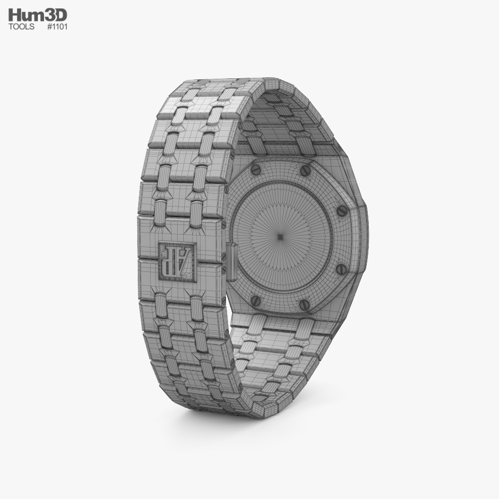 Audemars Piguet 41mm Royal Oak Watch 3D model - Download Watches on ...