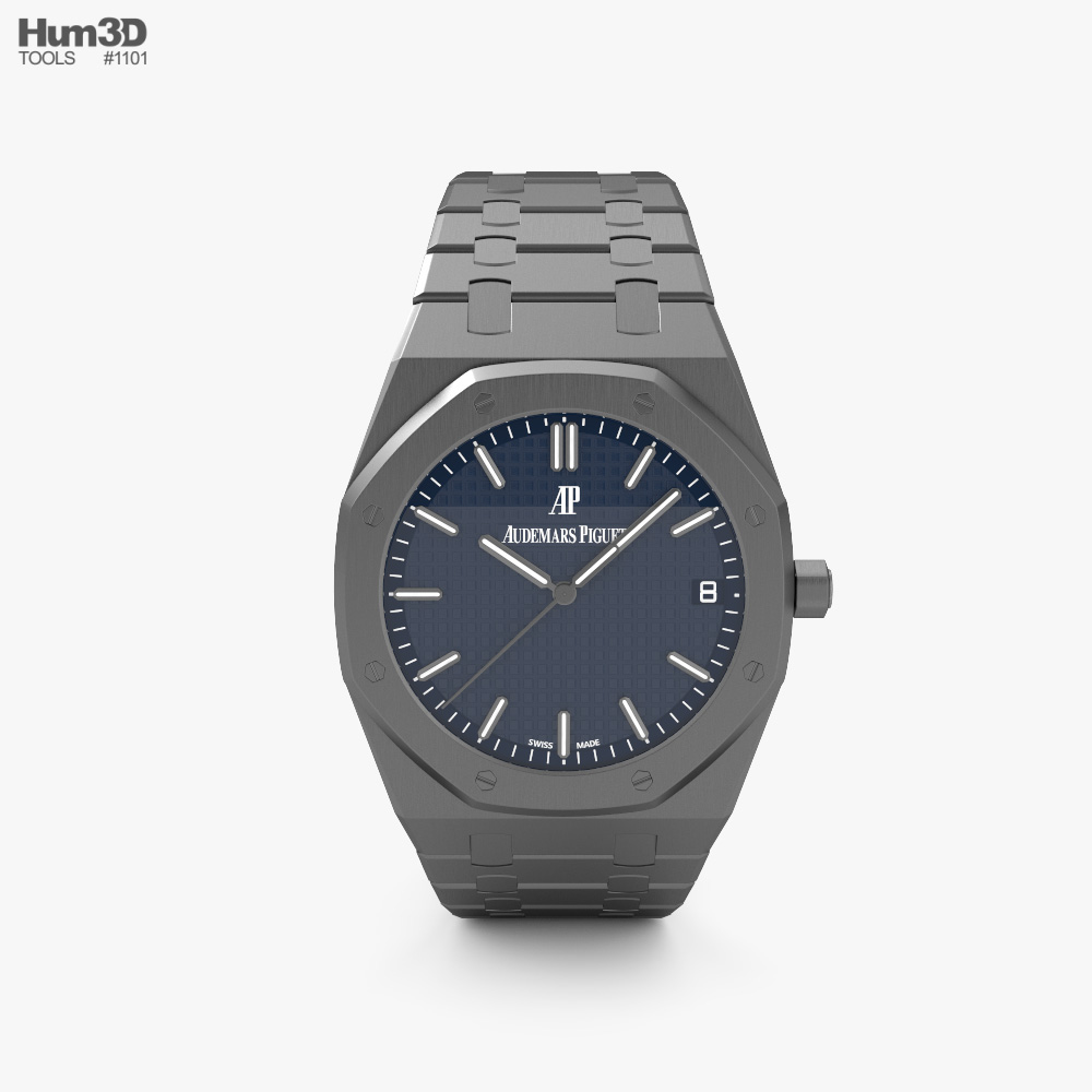 Audemars Piguet 41mm Royal Oak Watch 3D model - Download Watches on ...