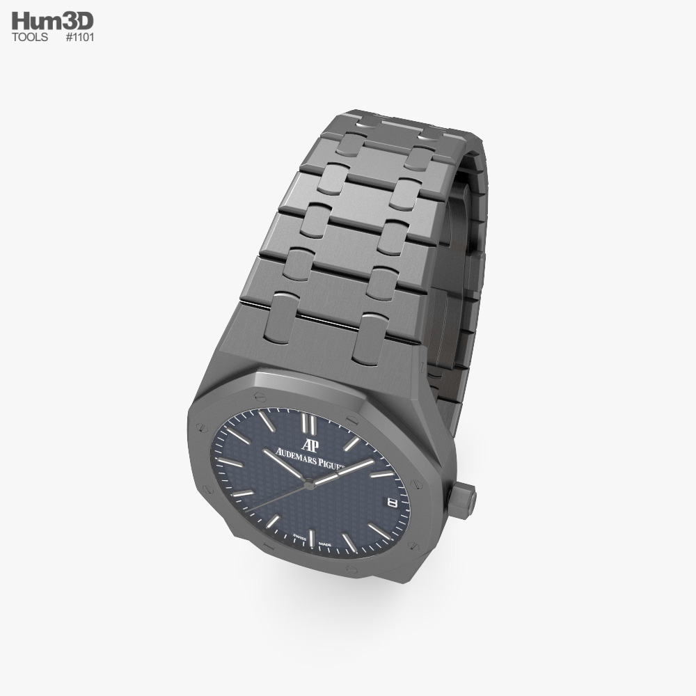 Audemars Piguet 41mm Royal Oak Watch 3D model - Download Watches on ...