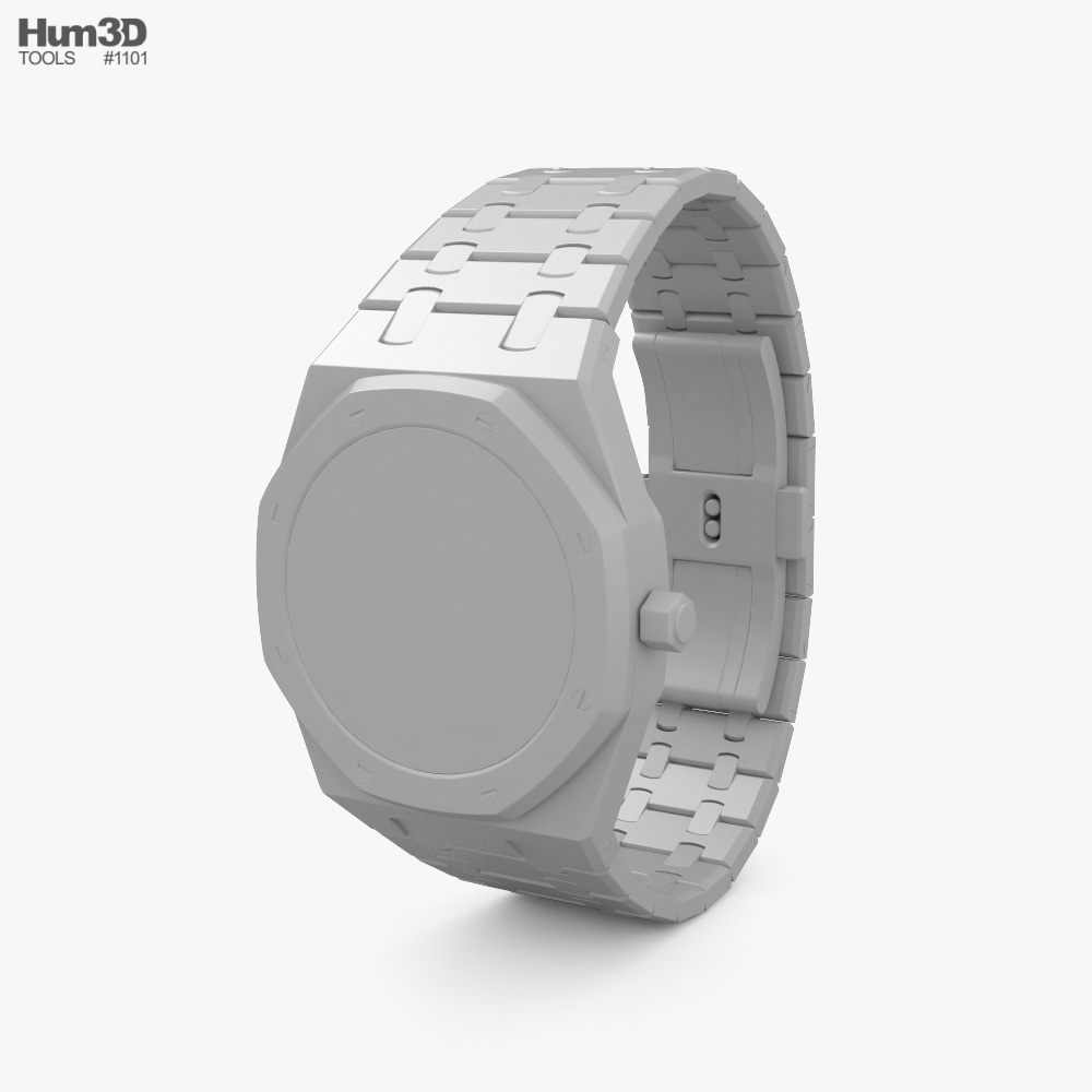 Audemars Piguet 41mm Royal Oak Watch 3D model - Download Watches on ...