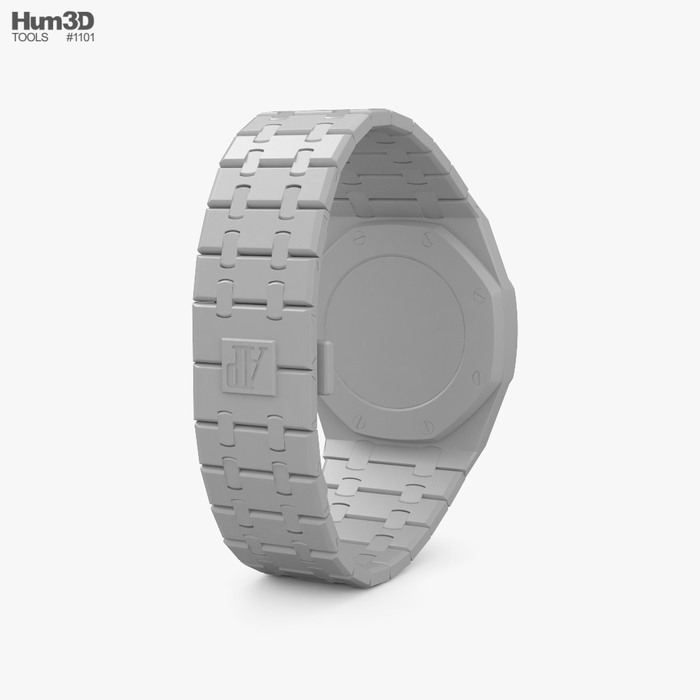 Audemars Piguet 41mm Royal Oak Watch 3D model - Download Watches on ...