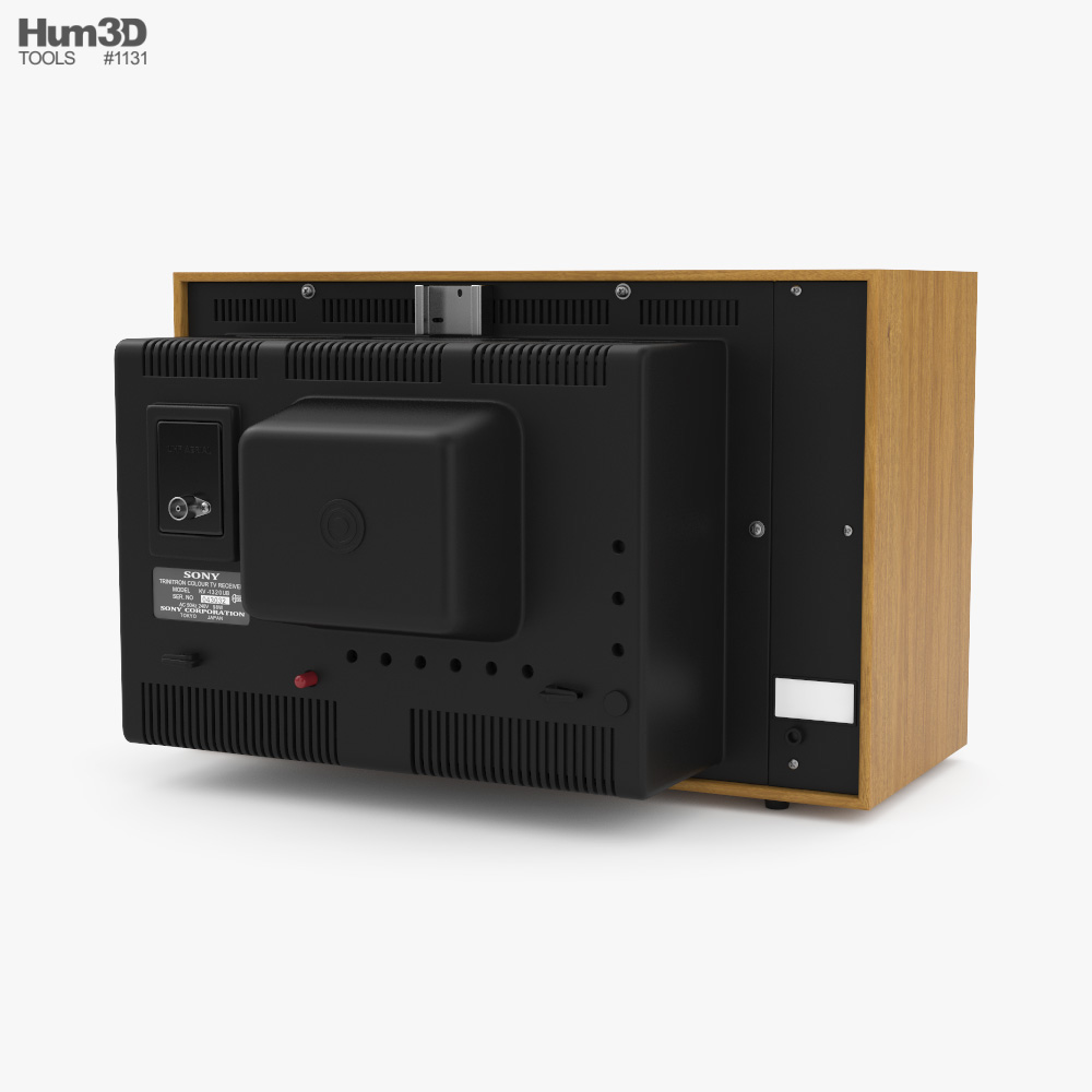 Sony Trinitron 1970 TV 3D 모델 - 다운로드 텔레비전 켜기 3DModels.org