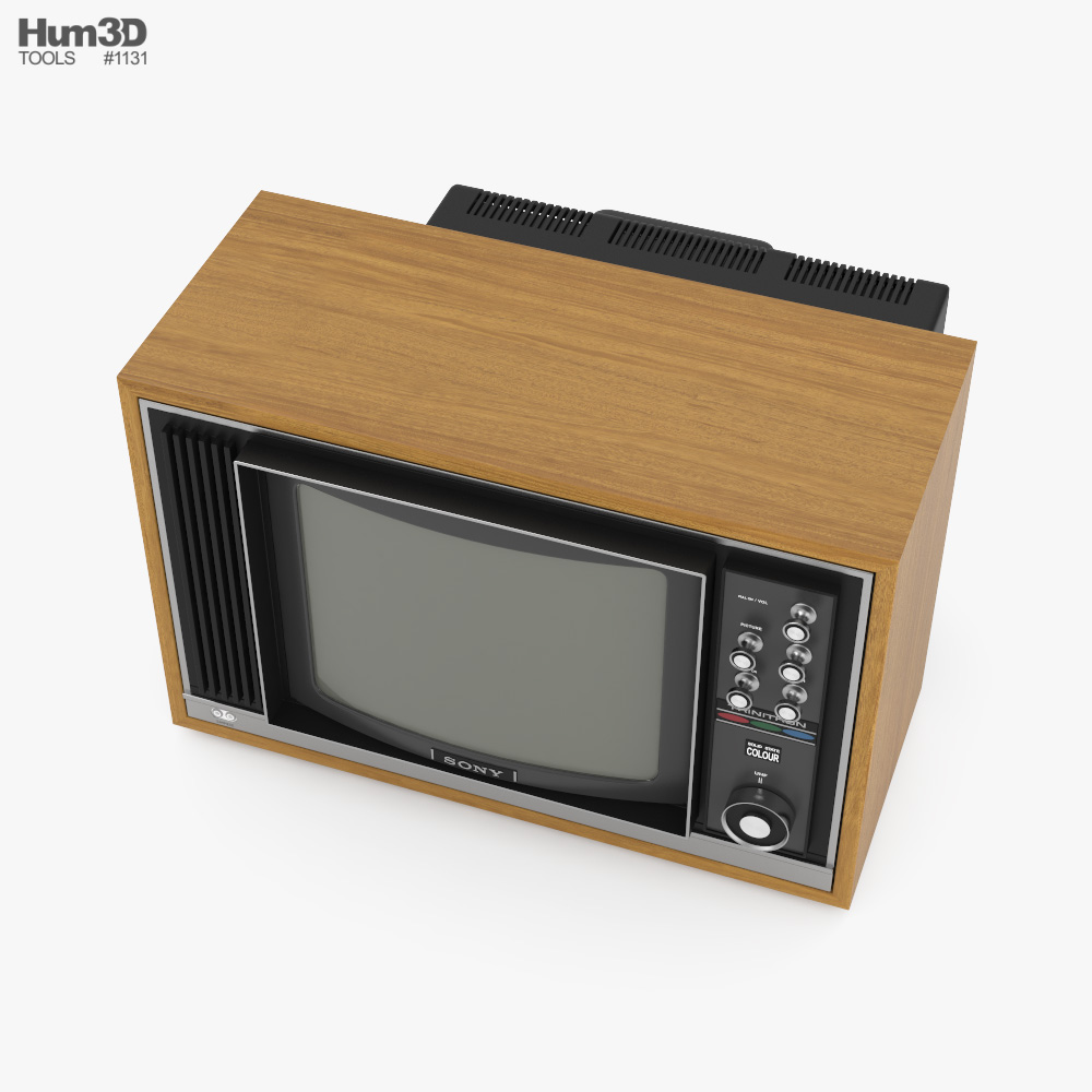 Sony Trinitron 1970 Television 3D model - Download Television on ...